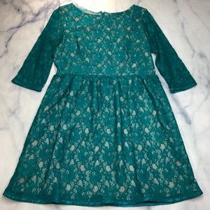 French Connection | Dresses | French Connection Teal Green Anna Lace ...